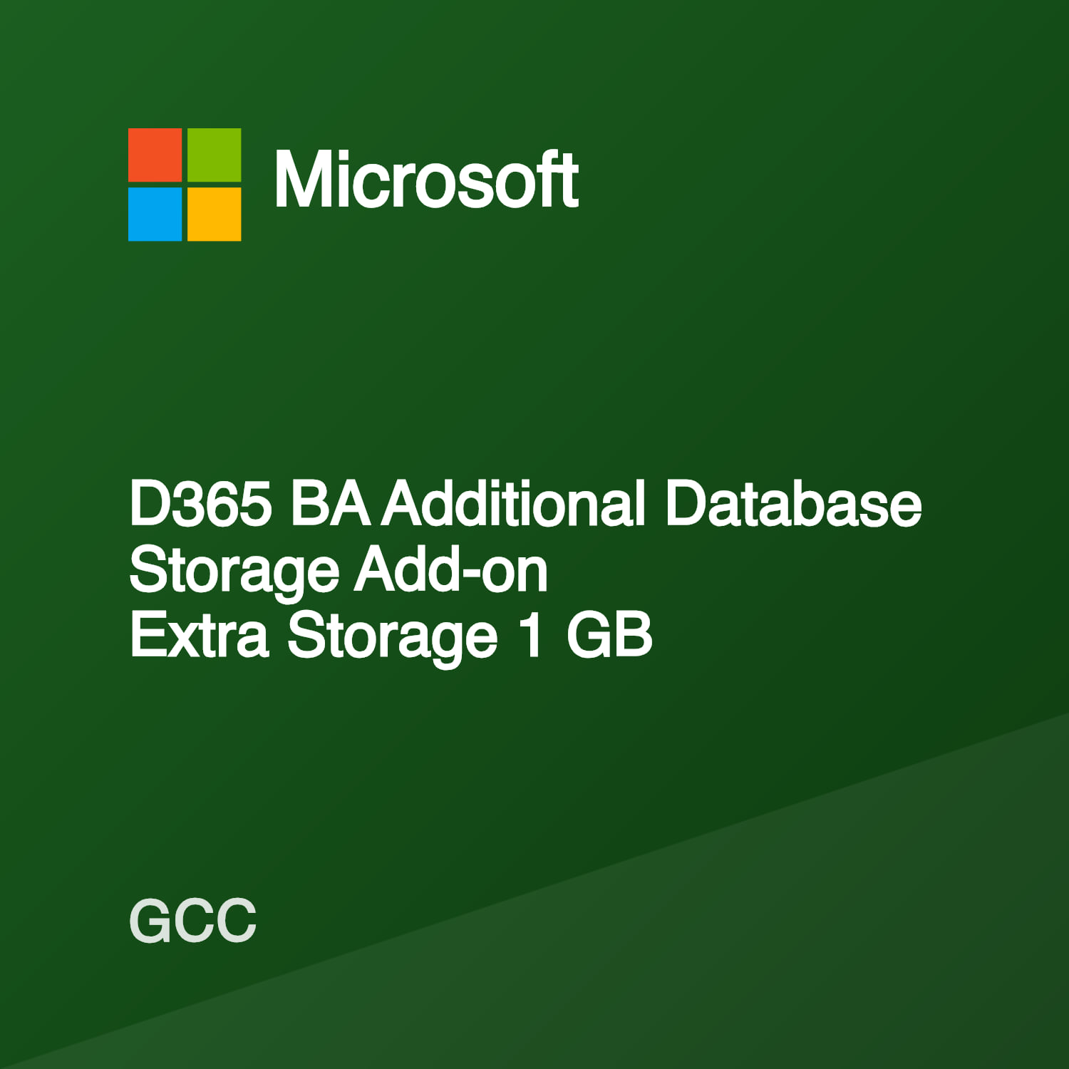 D365 BA Additional Database Storage Add-on Extra Storage 1 GB: GCC ...